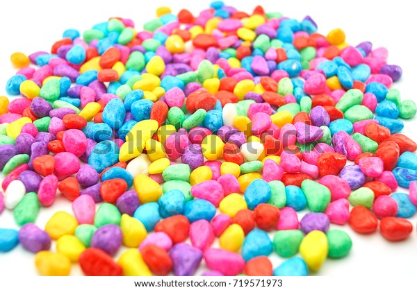 Stack Rainbow Colorful Small Stone Pattern Stock Photo 719571973 ...