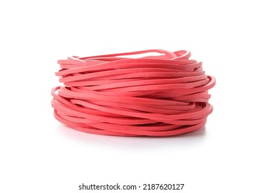 Stack Red Rubber Bands Isolated On Stock Photo 2187620127 | Shutterstock
