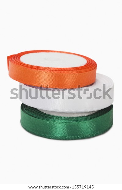 Stack Ribbons Representing Indian Flag Colors Stock Photo 155719145 ...