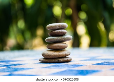 Stack Round Smooth Stones Stock Photo 590523608 | Shutterstock