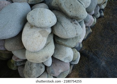 Stack Rounded Natural Boulder Pebble Beach Stock Photo 2180754255 ...