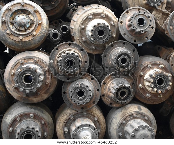 Stack Rusted Old Axles Scrapyard Stock Photo 45460252 | Shutterstock
