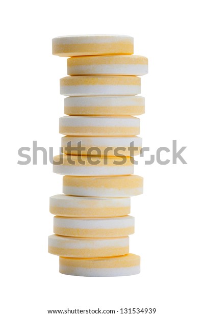 Stack Tablets Isolated On White Background Stock Photo 131534939 ...