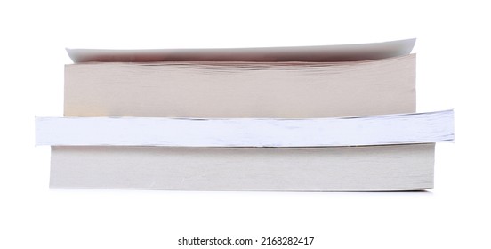 Stack Thin Books On White Background Stock Photo 2168282417 | Shutterstock