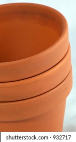 Stack Three Clay Flower Pots Stock Photo (Edit Now) 932717