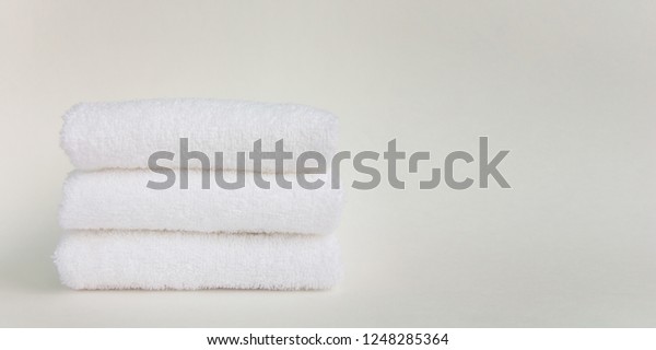 Stack Three Clean White Spa Salon Stock Photo 1248285364 | Shutterstock