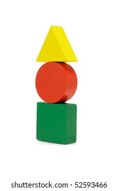 Stack Three Wooden Geometric Blocks On Stock Photo 52593466 | Shutterstock