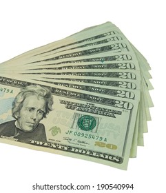 Stack Twenty Dollars Isolated On White Stock Photo 190540994 | Shutterstock