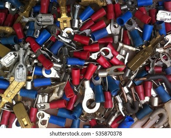 Stack Various Electronic Connectors Bullet Connectors Stock Photo ...