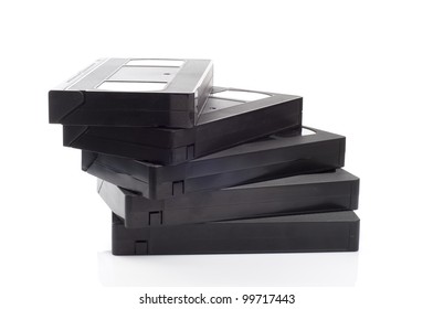 Vhs Video Cassette Tapes Stacked Isolated Stock Photo (Edit Now) 281471972