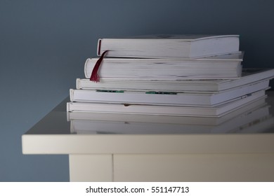 Stack White Books On White Reflective Stock Photo 551147713 | Shutterstock
