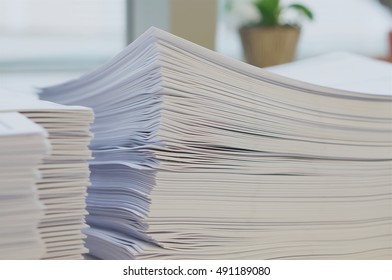 Stack White Papers Sheet Organized On Stock Photo 491189050 | Shutterstock