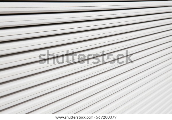 Stack White Plasterboard Panels Construction Industry Stock Photo ...