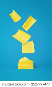 Stack Yellow Paper Notes Scattered On Stock Photo 2127797477 | Shutterstock