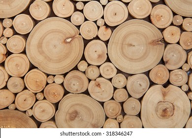 Stacked Logs Wall Texture Using Background Stock Photo 318346247 ...