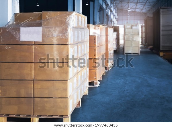 Stacked Package Boxes Load Cargo Container Stock Photo 1997483435 ...