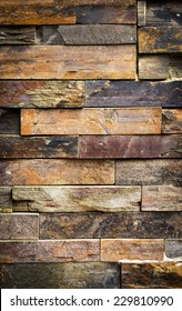 Stacked Stone Cladding Building Facade Background Stock Photo 229810990 ...