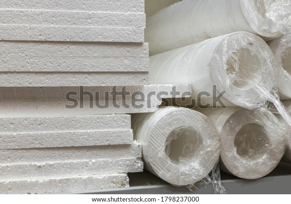 Stacks Expanded Polystyrene Sheets Form Pipes Stock Photo (Edit Now ...