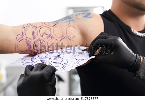 Stages Creating Tattoo Tattoo Transfers Pattern Stock Photo (Edit Now ...