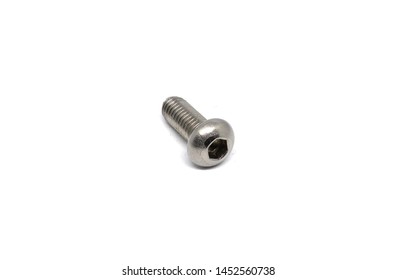 Stainless Button Head Socket Screws Isolated Stock Photo 1452560738 ...