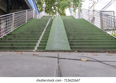 Staircase Elevated Path Bike Path Between Stock Photo 713622667 ...