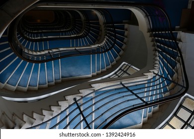 Staircase Rectangular Shape Spiral View Top Stock Photo 1392424916 ...