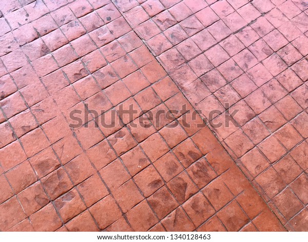Stamp Concrete Floor Texture Pattern Background Stock Photo 1340128463 ...