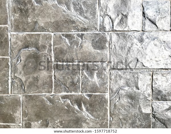 Stamp Concrete Floor Texture Pattern Background Stock Photo 1597718752 ...