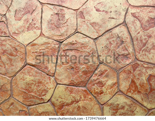 Stamp Concrete Floor Texture Pattern Background Stock Photo 1739476664 ...