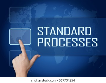 Standard Processes Concept Interface World Map Stock Photo (Edit Now ...