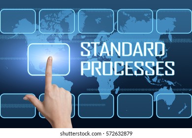 Standard Processes Concept Interface World Map Stock Photo 572632879 ...