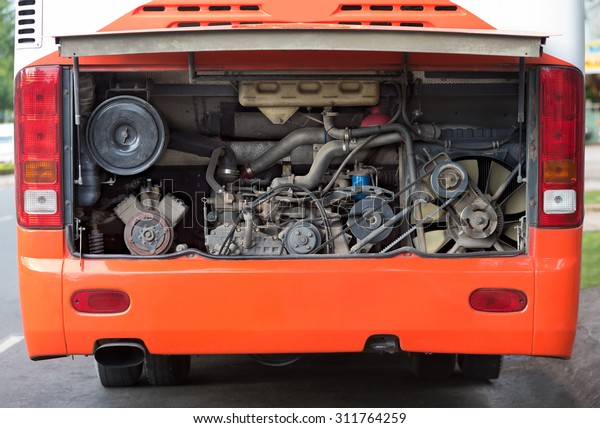 Standing Bus Open Engine Closeup Shot Stock Photo 311764259 | Shutterstock