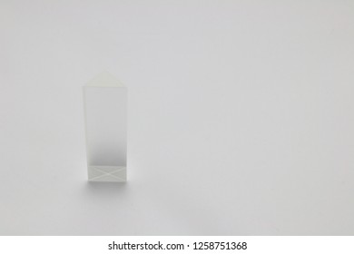 Standing Crystal Triangular Prism On White库存照片1258751368 | Shutterstock