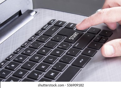 Start Button On Keyboard Stock Photo (Edit Now) 536909182