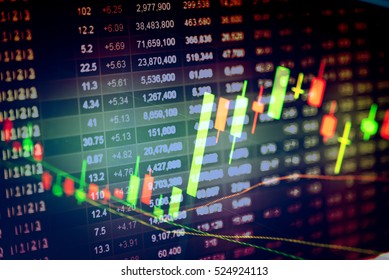 Statistic Graph Stock Market Data Finance Stock Photo 524924113 ...