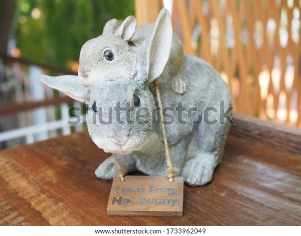 Statue Rabbit Receiption On Table Stock Photo 1733962049 | Shutterstock