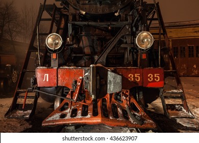 Steam Train Front Close Locomotive Face Stock Photo 436623907 ...