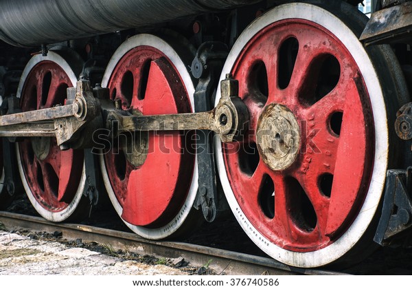 Steam Train Wheel Stock Photo 376740586 | Shutterstock