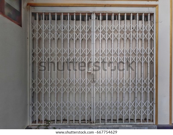 Steel Folding Door Texture Pattern Background Stock Photo 667754629 ...
