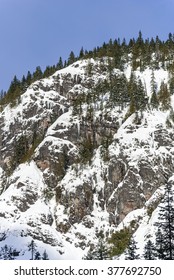 Steep Mountain Forest Cliffs Trees Covered Stock Photo 377692750 ...