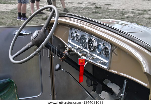 Steering Wheel Dashboard Custom Made Car Stock Photo 1344051035 ...