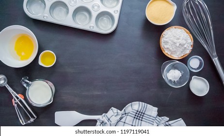 Step By Step Top View Baking Stock Photo 1197119041 | Shutterstock