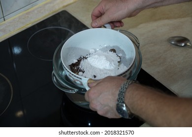 Stepbystep Process Making Chocolates Dark Chocolate Stock Photo ...