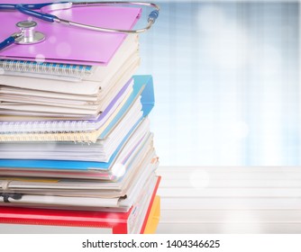 Stethoscope Stack Reference Books Isolated Stock Photo 1404346625 ...
