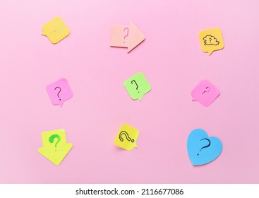 Sticky Notes Question Marks On Pink Stock Photo 2116677086 | Shutterstock