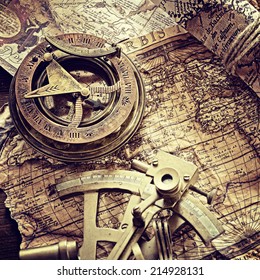 Still Life Compassand Old Map Stock Photo 214928131 | Shutterstock