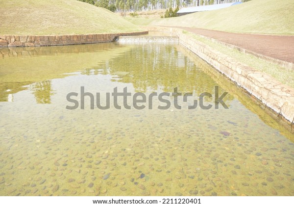Stone Lake Stone Path Cobblestone Background Stock Photo 2211220401 ...