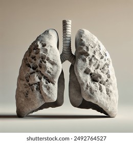 Studio Shot Photo Lungs One Healthy AI-generated image 2352027183 ...