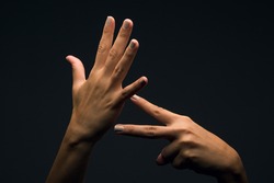 Rock paper scissors isolated featuring paper, rock, and scissors, a ...