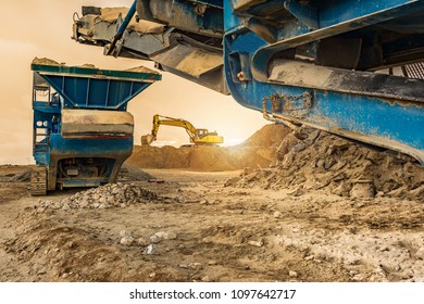 Stone Processing Plant Transform Into Gravel Stock Photo 1097642717 ...